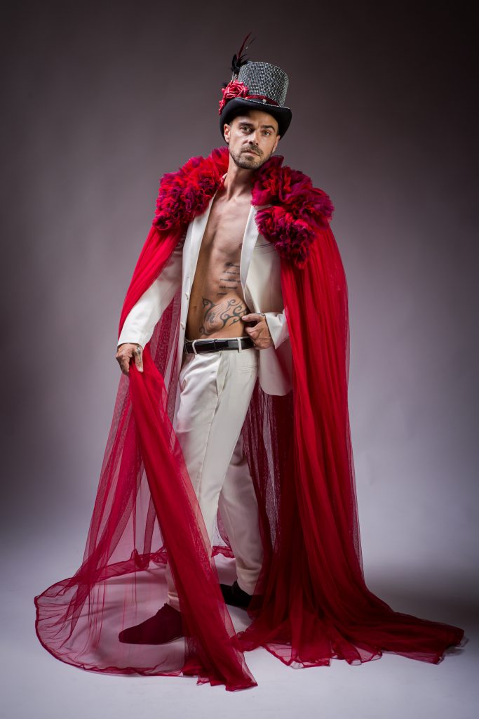 Red Cape in veil for men, Stage, Singer Costumes, Festival, Burning Man ...
